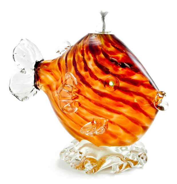 Amber Fish Oil Lamp - Glass Blowers & Blowing Studio in Michigan ...