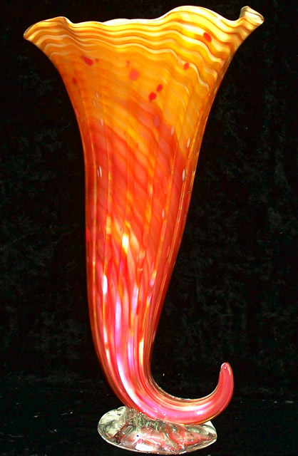 Cornucopia Vase - Glass Blowers & Blowing Studio in Michigan - Jordan ...